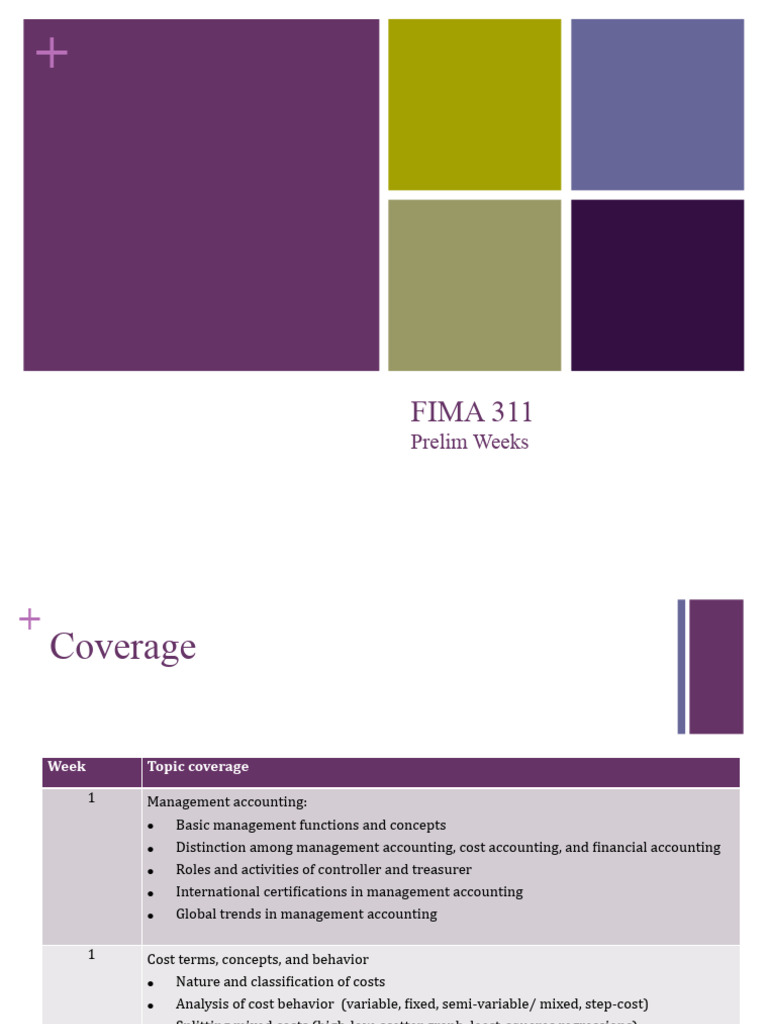 FIMA 311_Prelims lecture | Download Free PDF | Management Accounting ...