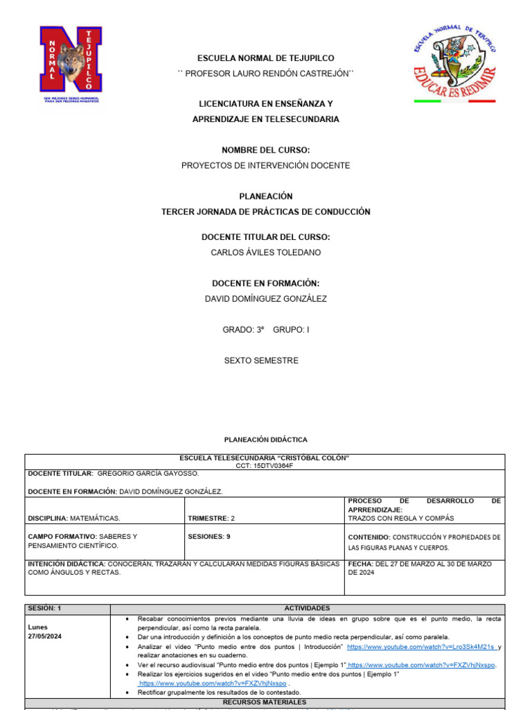 Planeacion - e - David 27 de Mayo | PDF | Red alimentaria | Entorno natural