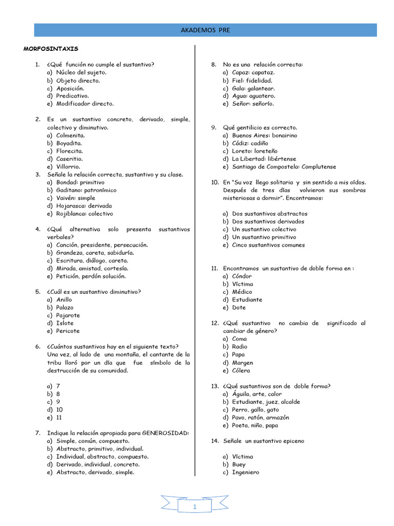 Morfosintaxis - Categorias Gramaticales I | PDF | Adverbio | Verbo
