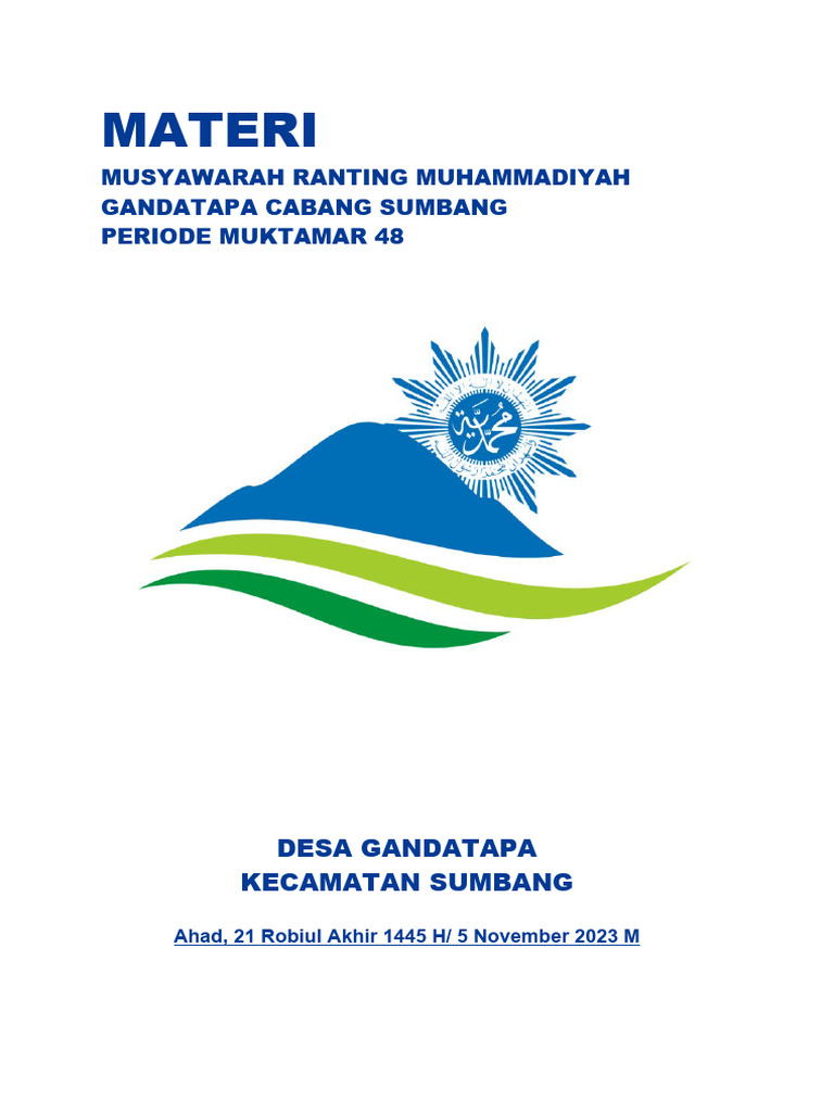 MATERI MUSYRAN Aisyiyah GANDATAPA - 103454 | PDF