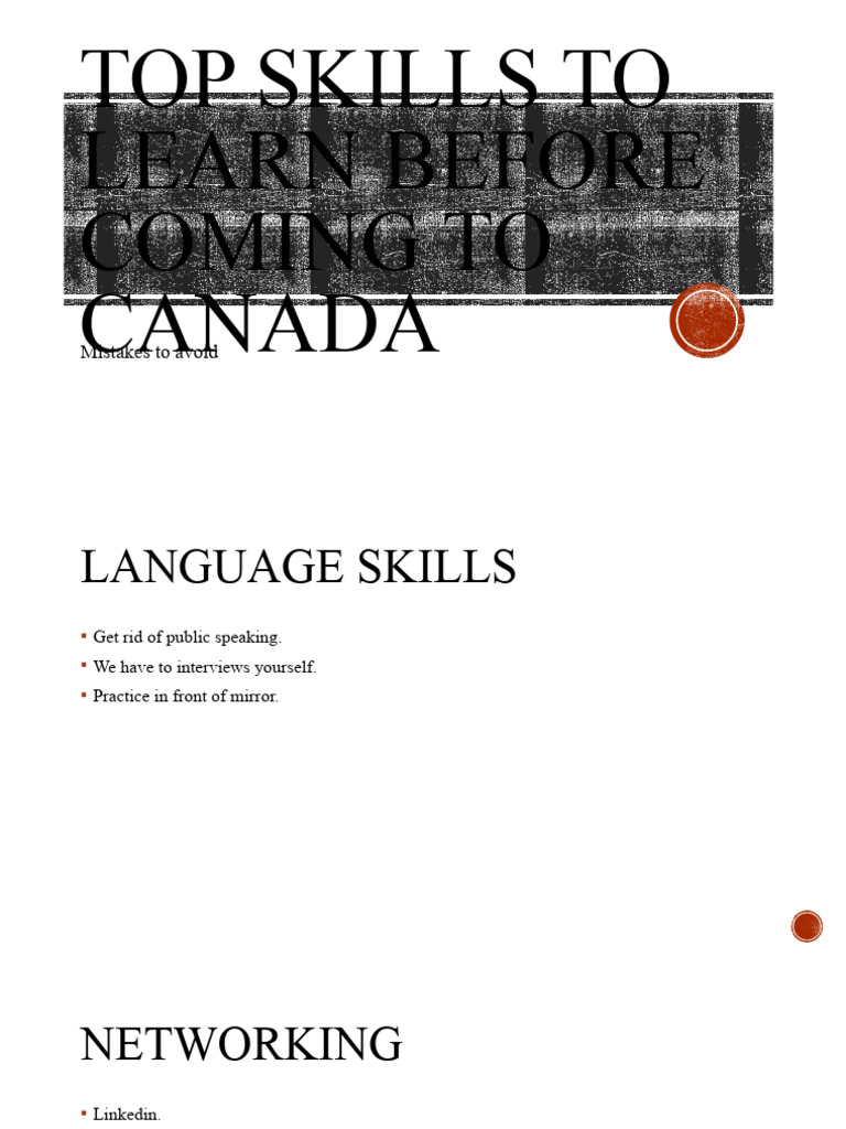 Essential Skills for Moving to Canada | PDF | Career & Growth | Law