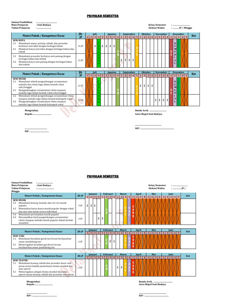 2. CONTOH PROGRAM SEMESTER | PDF