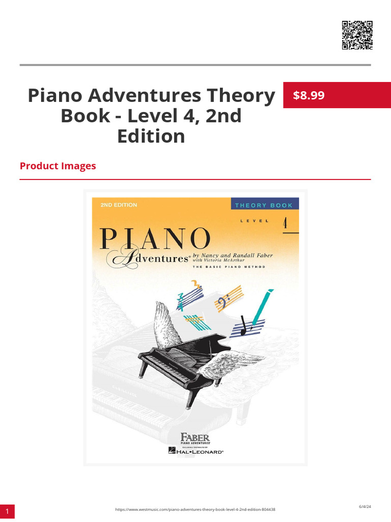 Piano Adventures Theory Book Level 4 2nd Edition | PDF