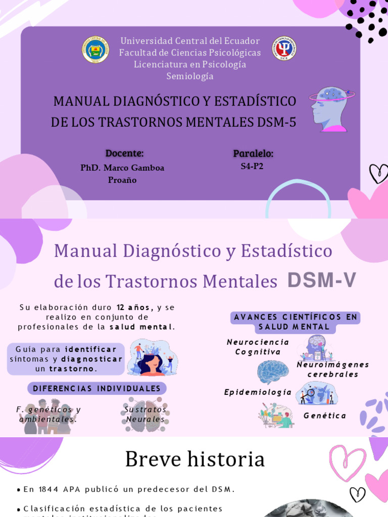 DSM 5 | PDF | Manual Diagnóstico y Estadístico de los Trastornos Mentales | Trastorno mental