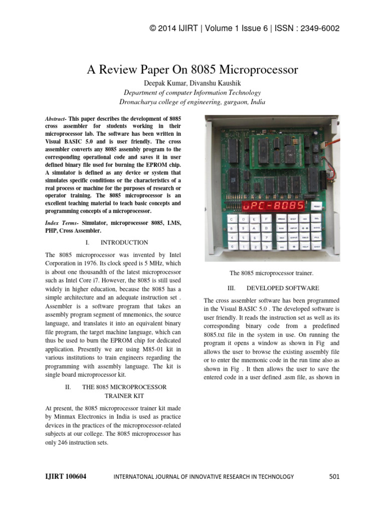 Ijirt100604 Paper | PDF | Assembly Language | Programming