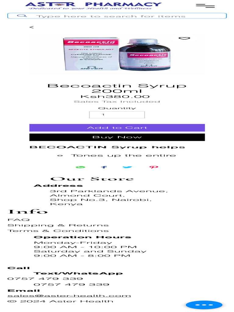 Becoactin Syrup 200ml Aster Pharmacy | PDF | Teaching Methods ...