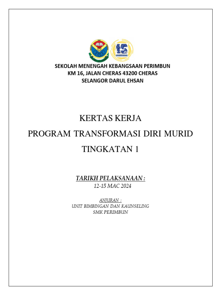 KERTAS KERJA PTD ORIENTASI TAHUN 2024 | PDF