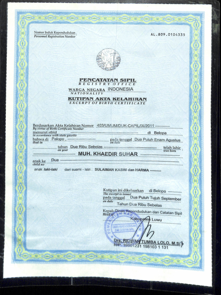 akta muh. khaedir suhar | PDF