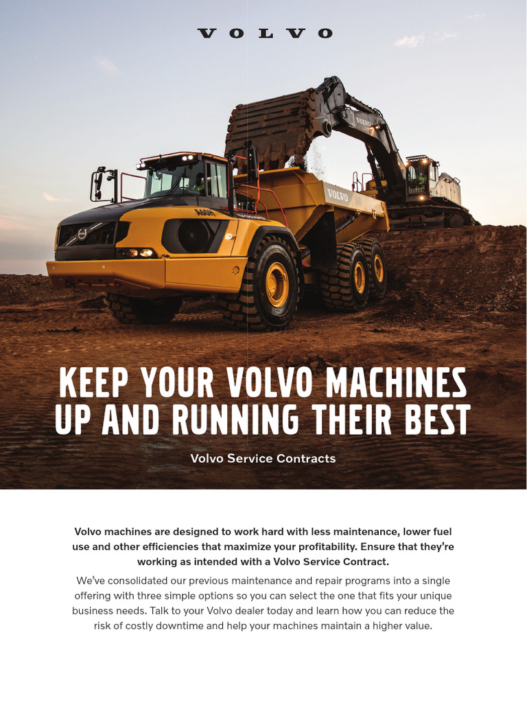 Volvo Service Contracts A4 Flyer Asia | PDF | Machines | Mechanical ...