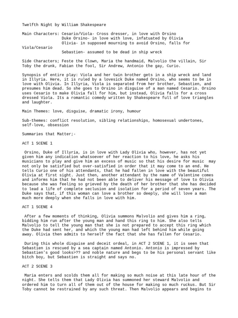 Twelfth Night | PDF | Twelfth Night | Shakespearean Comedies