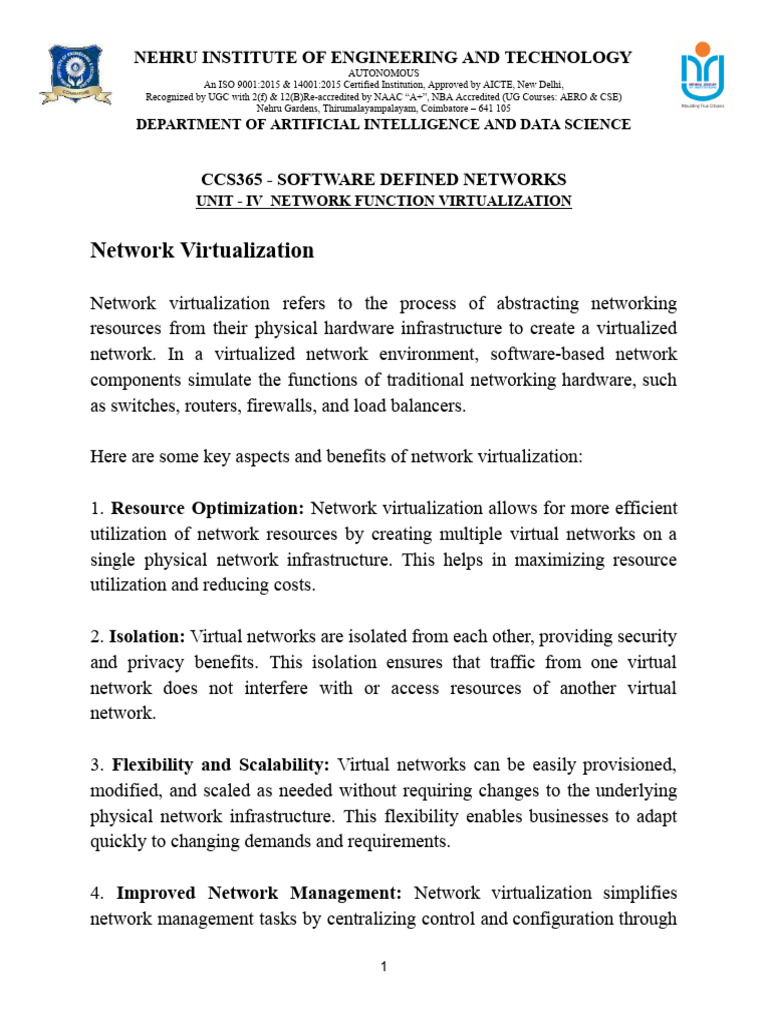 Unit - IV | PDF | Computer Network | Virtualization