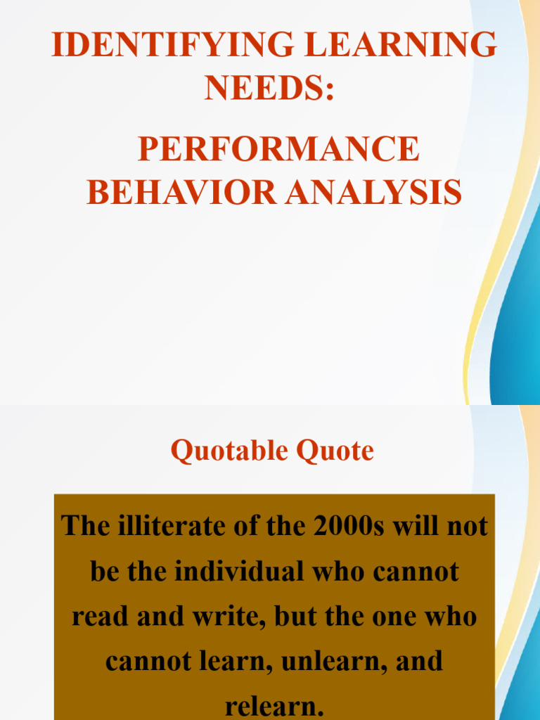 Identifying Learning Needs | Download Free PDF | Learning | Learning Styles