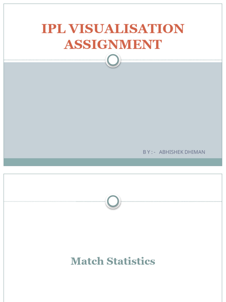 Ipl Visualisation Assignment | PDF | Cricket | Forms Of Cricket
