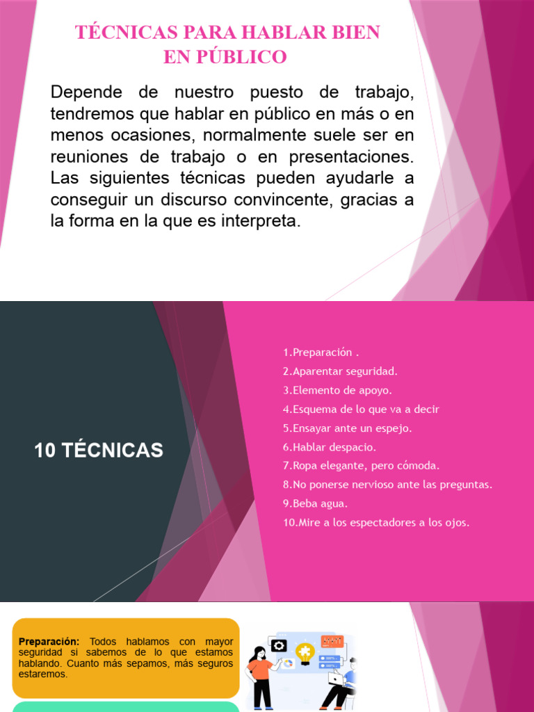 Técnicas para Hablar Bien en Público | PDF | Hablar en público ...