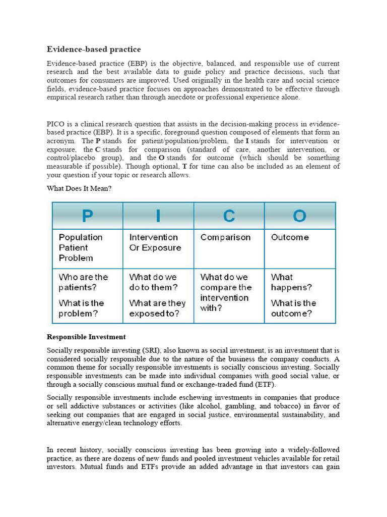 Understanding Evidence-Based Practice | PDF | Evidence Based Medicine ...
