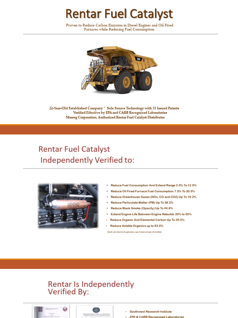 The Rentar Fuel Catalyst | PDF | Fuel Economy In Automobiles | Exhaust Gas
