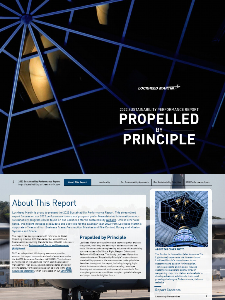 Lockheed Martin 2022 Sustainability Performance Report | PDF | Green ...