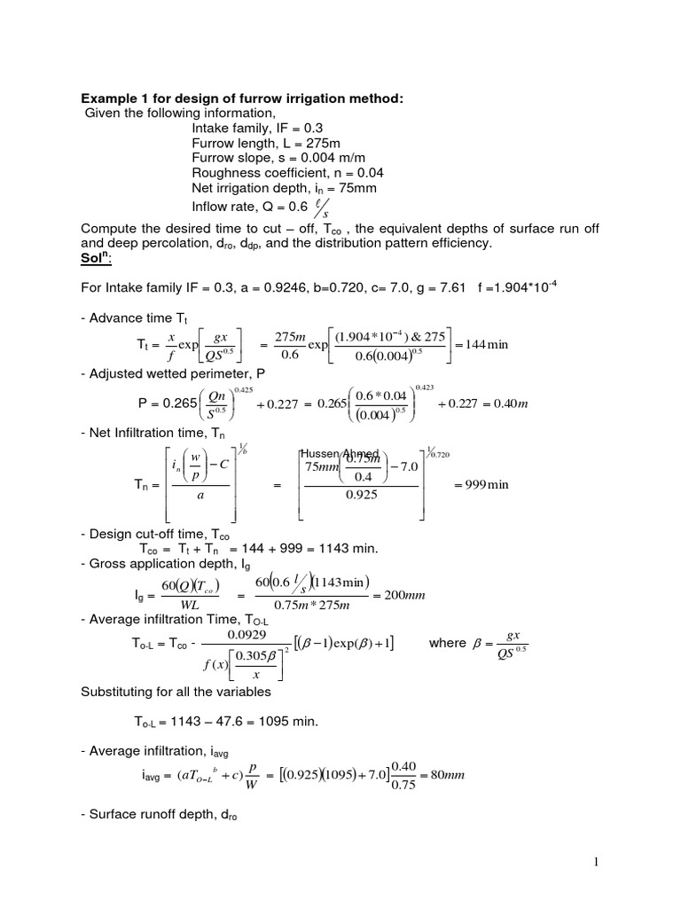 Tutorial for Surface Irrigation | Download Free PDF | Earth Sciences | Hydrology