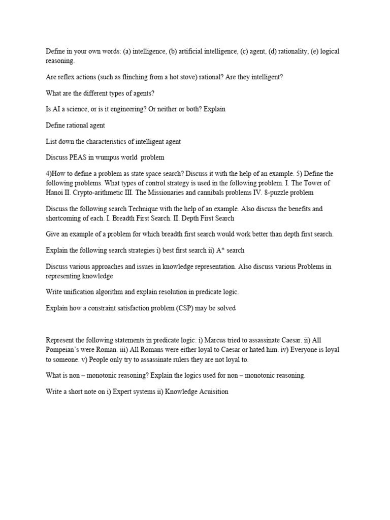 Assignment AI | PDF | Artificial Intelligence | Intelligence (AI ...