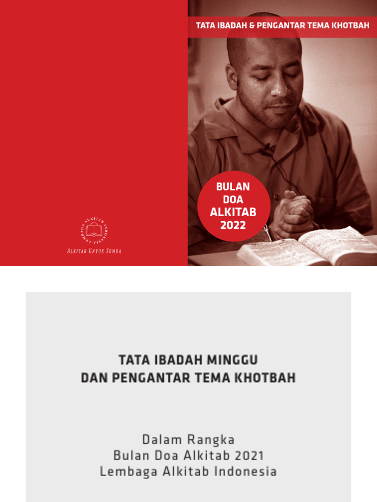 Tata Ibadah Dan Pengantar Tema - Bda 2022 | PDF