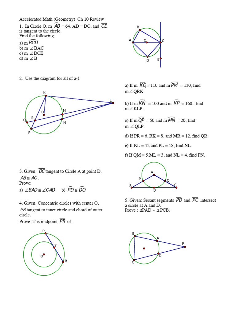 Algebra 2 Practice | PDF | Circle | Elementary Geometry