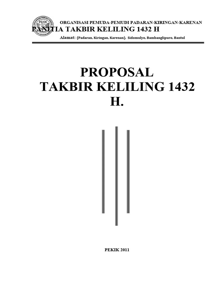 2064 Proposal Takbir Keliling Compress | PDF