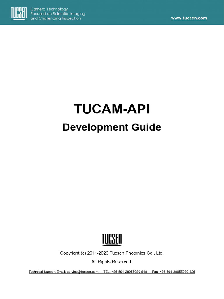 TUCAM-API Development Guide | Download Free PDF | Computer Program | Programming