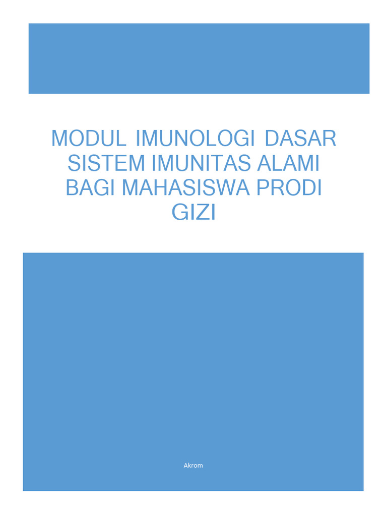 1 Modul Imunologi Gizi Dasar 2021 Compressed | PDF | Pengembangan Diri ...