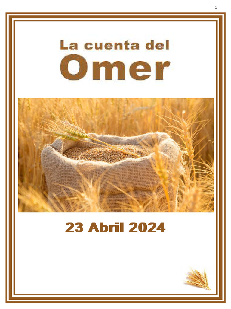 Omer 2024 | PDF | Judios y judaísmo