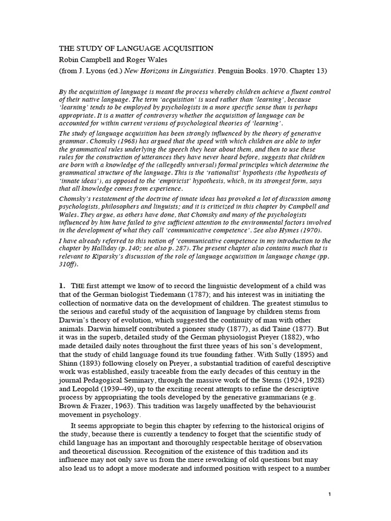 New Horizons | PDF | Language Acquisition | Linguistics
