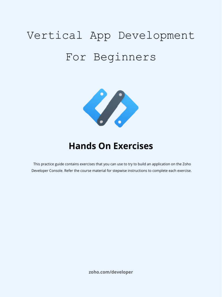 Zoho Developer Course Hands On Ex | PDF
