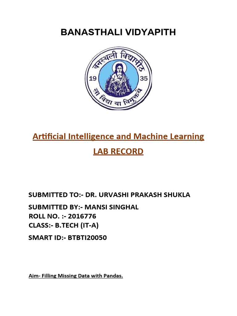 Lab File Pdf Coefficient Of Determination Mean Squared Error