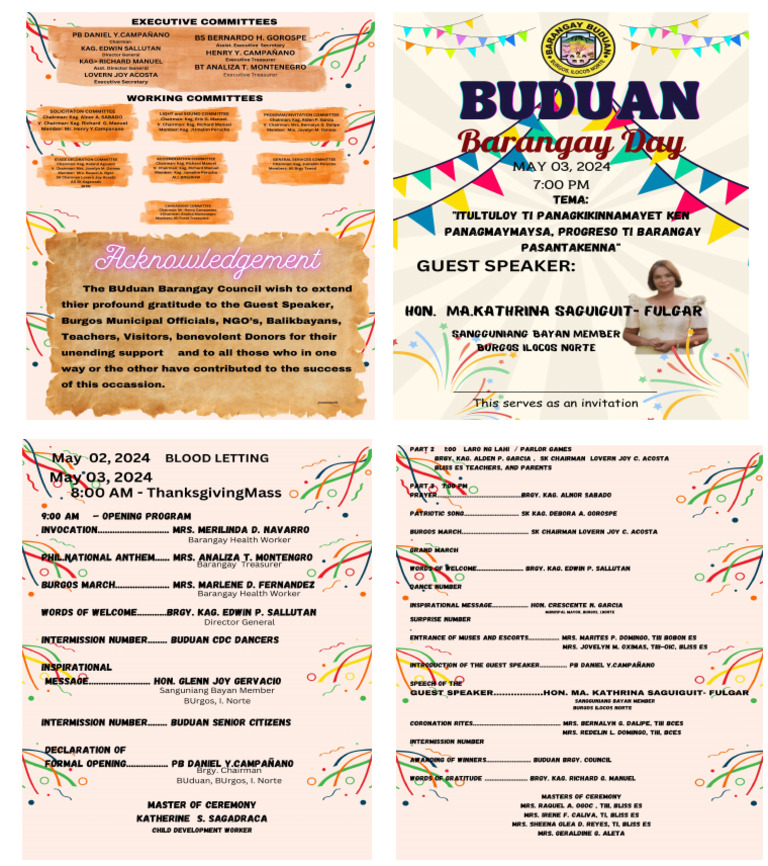 Barangay Fiesta Invitation | PDF