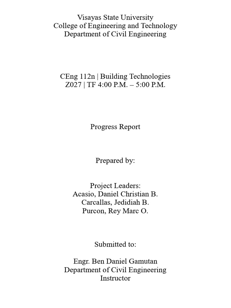 Progress Report 2 | PDF | Adhesive