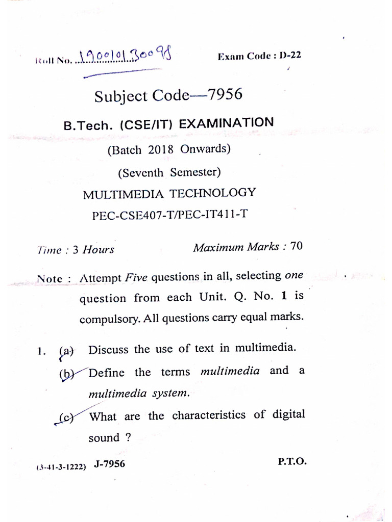 Multimedia Unit 3 | PDF
