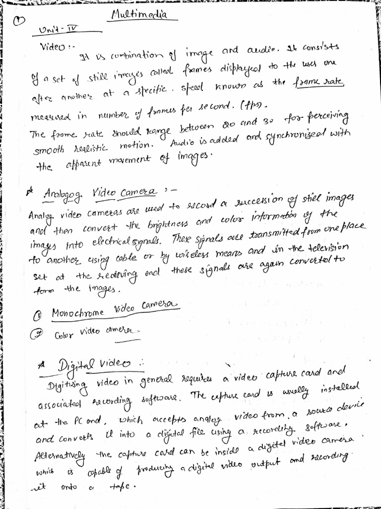 Multimedia Unit 2 | PDF