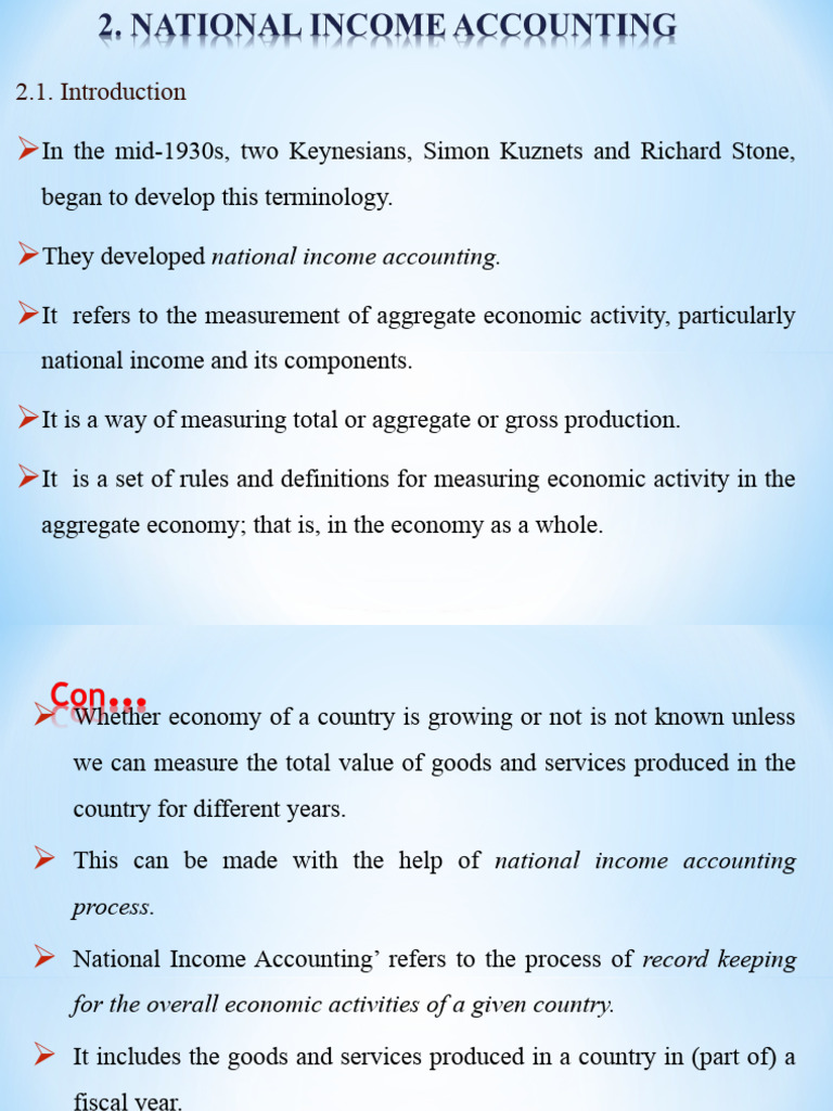 2 National Income Accounting I 2014 Edited | PDF | Gross Domestic ...