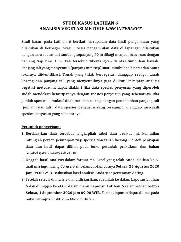 Analisis Vegetasi Metode Line Intercept | PDF | Griya & Taman | Seni
