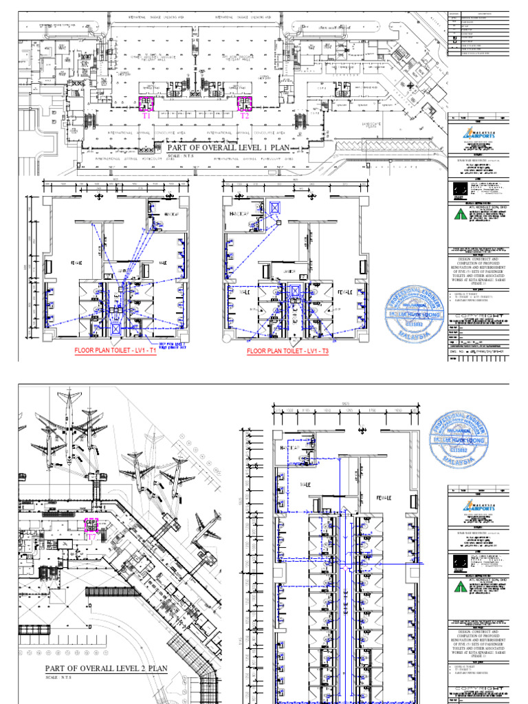Part of Overall Level 1 Plan: Floor Plan Toilet - Lv1 - T1 Floor Plan ...