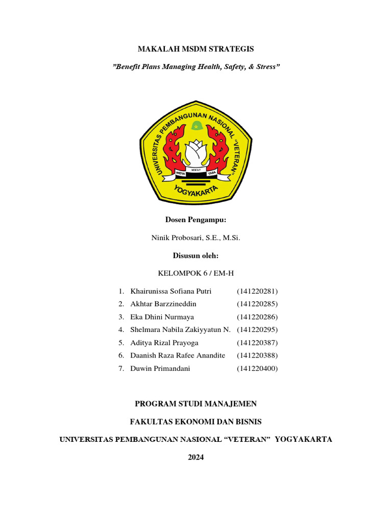 Makalah Kel 4.2 MSDM Strategis | PDF | Karier & Perkembangan | Pengelolaan Keuangan & Uang