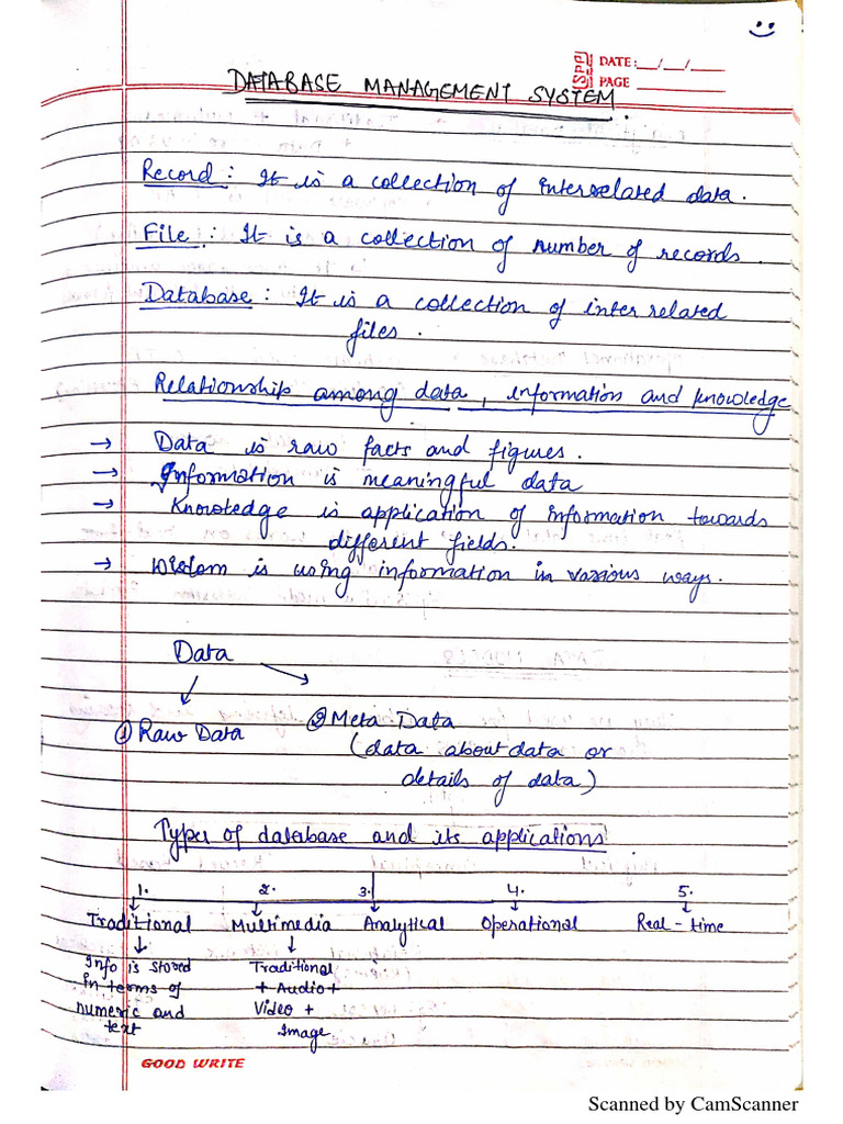 DBMS UNIT 1 and 2 BCA | PDF