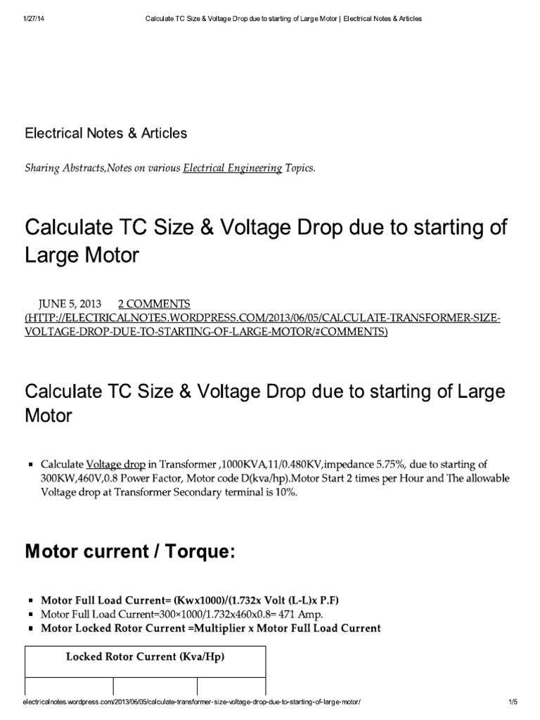 Calculate Torque Current | PDF