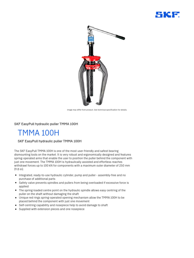 TMMA 100H - Jaw Pullers - SKF | PDF | License | Application Software