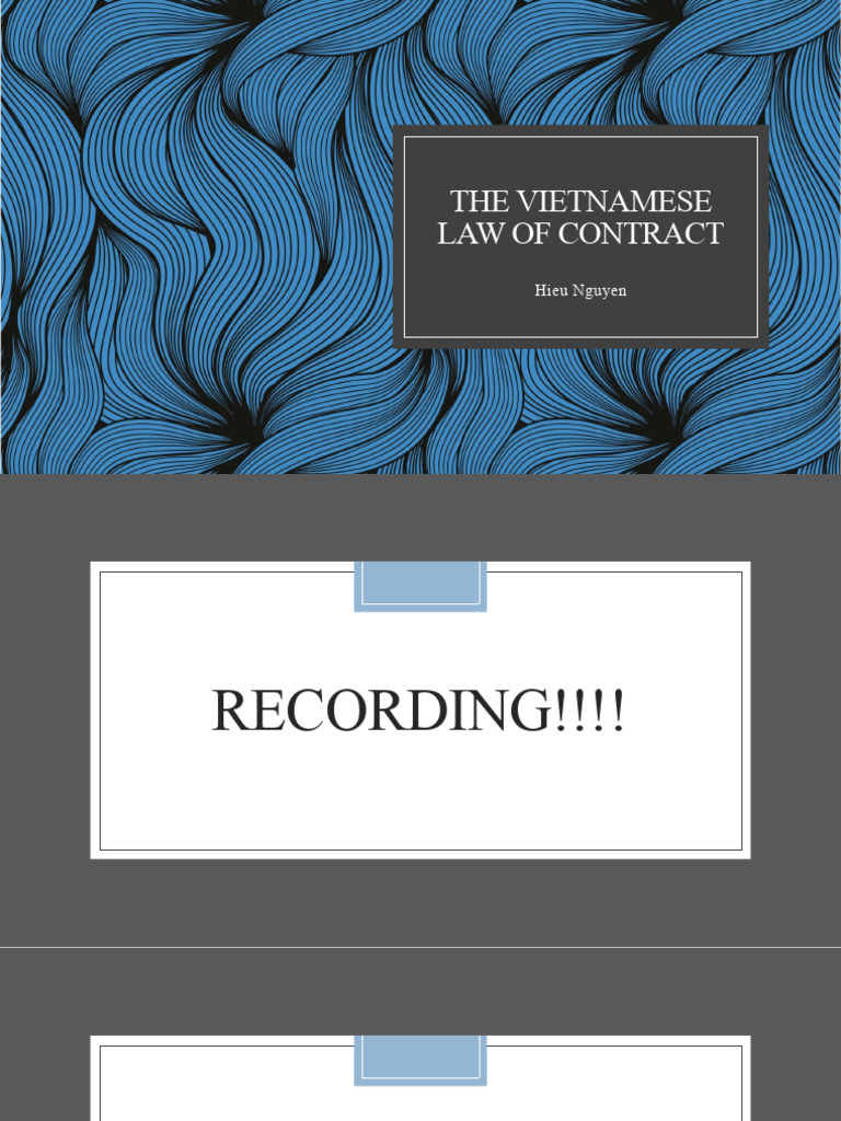 Session 4 Contracts Under Vietnamese Law V1 Pdf Breach Of