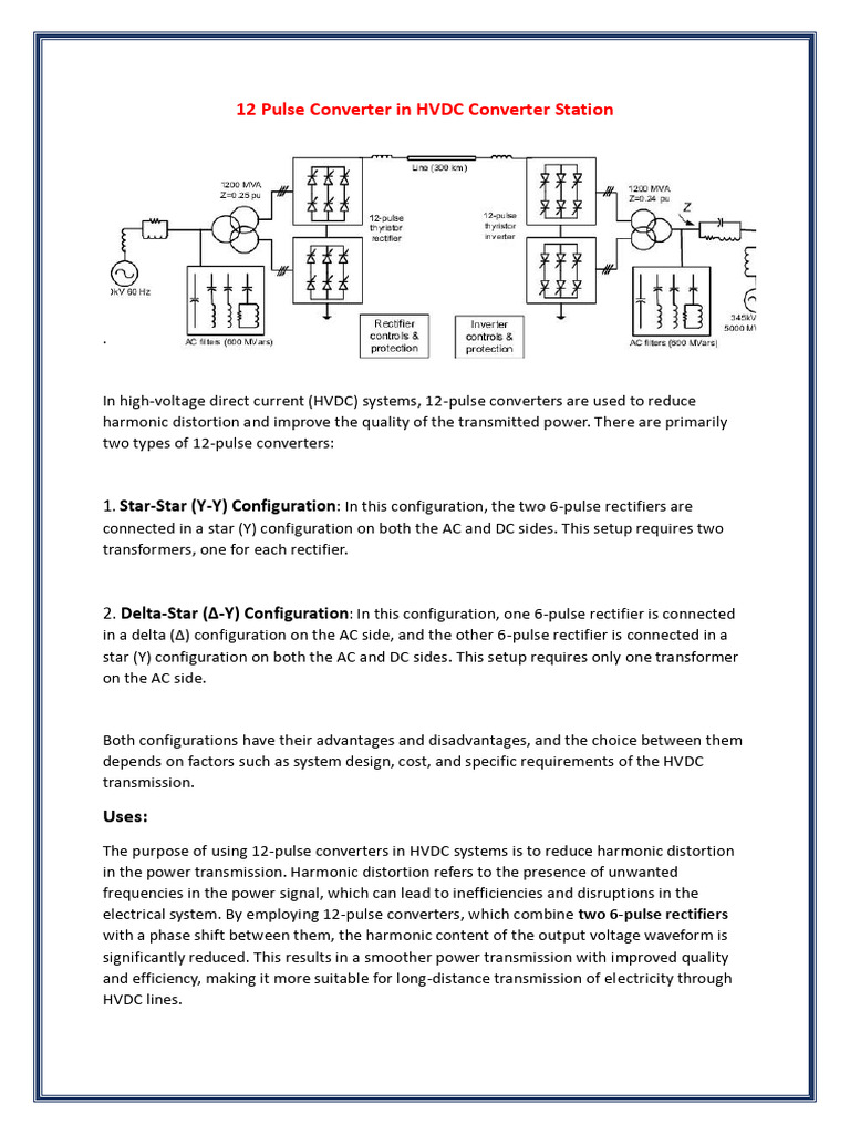 12 Pulse Converter in HVDC Converter Station | PDF | Rectifier | High ...
