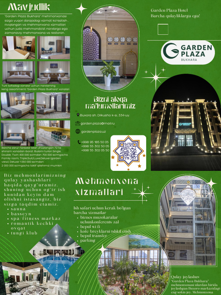 Garden Plaza Bukhara Buklet | PDF