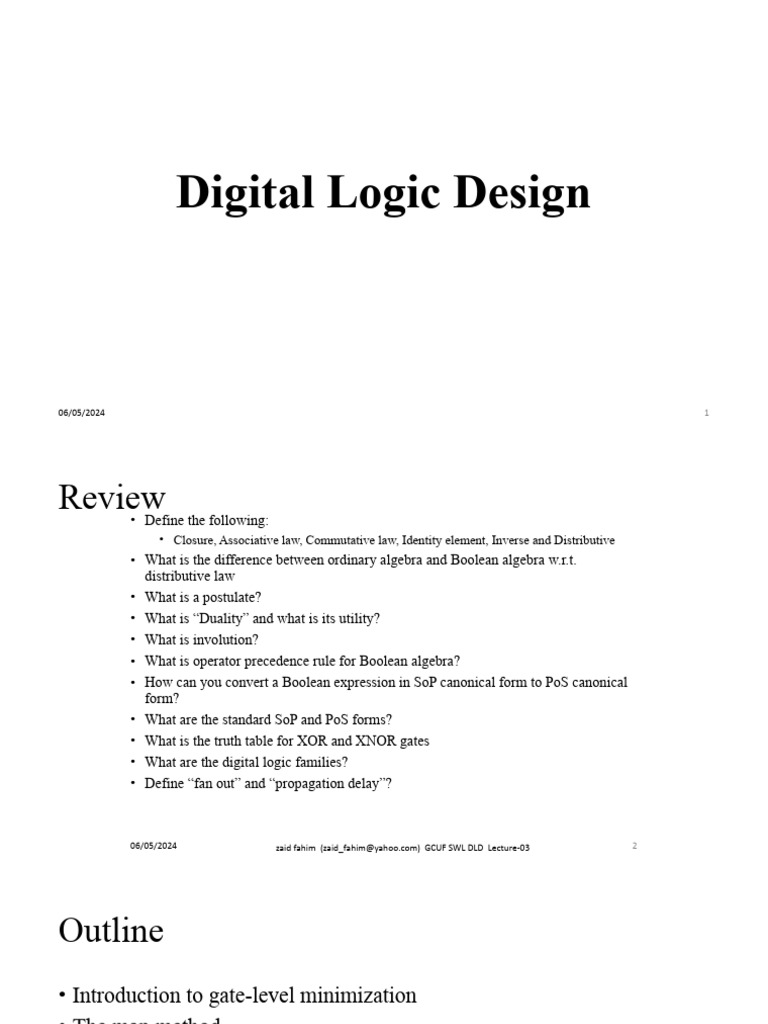 DLD Lecture 8 | PDF | Mathematics | Mathematical Logic