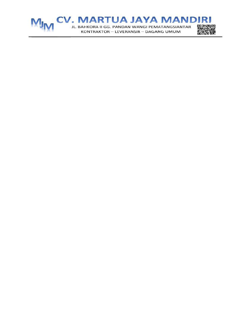 kop CV. MARTUA JAYA MANDIRI | PDF