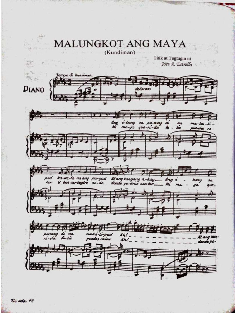 Malungkot Ang Maya PDF Free | PDF