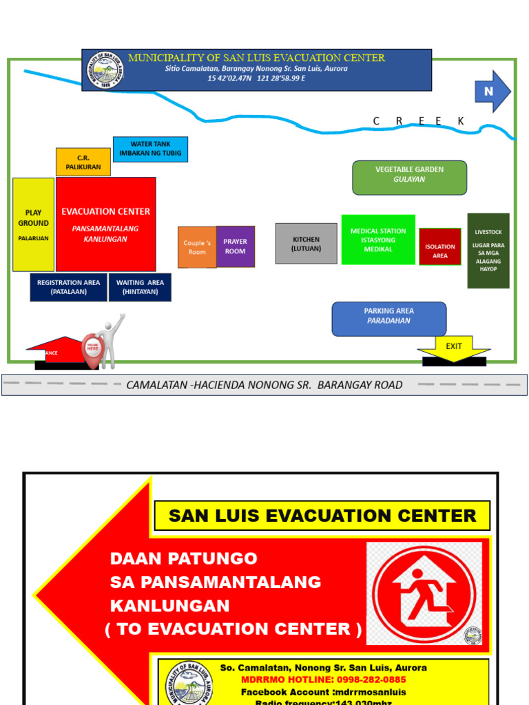 San Luis Evacuation Center Map Guide | PDF | Waves | Radio